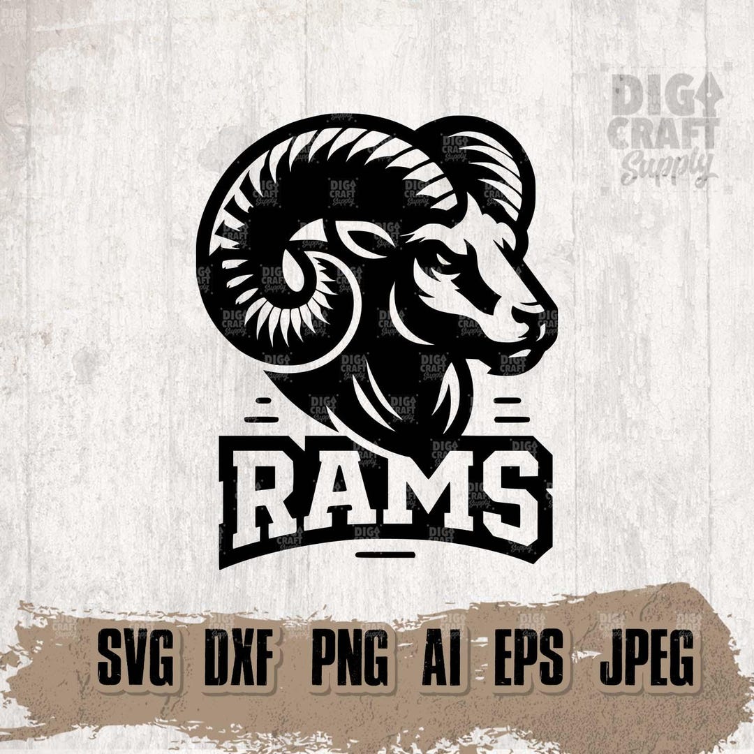 Ram Svg | Western Clipart | Bighorn Stencil | Wild Goat Cutfile ...