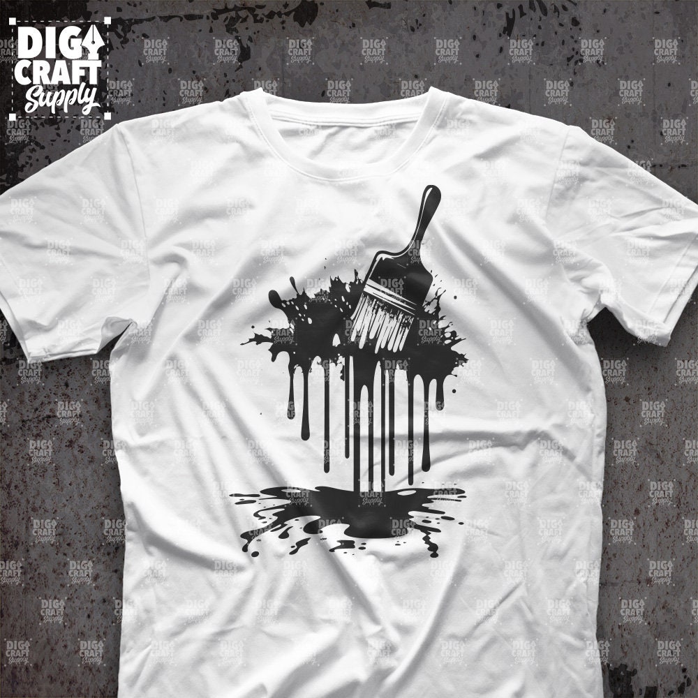 Pincel svg imágenes prediseñadas de papá pintor plantilla de - Etsy México