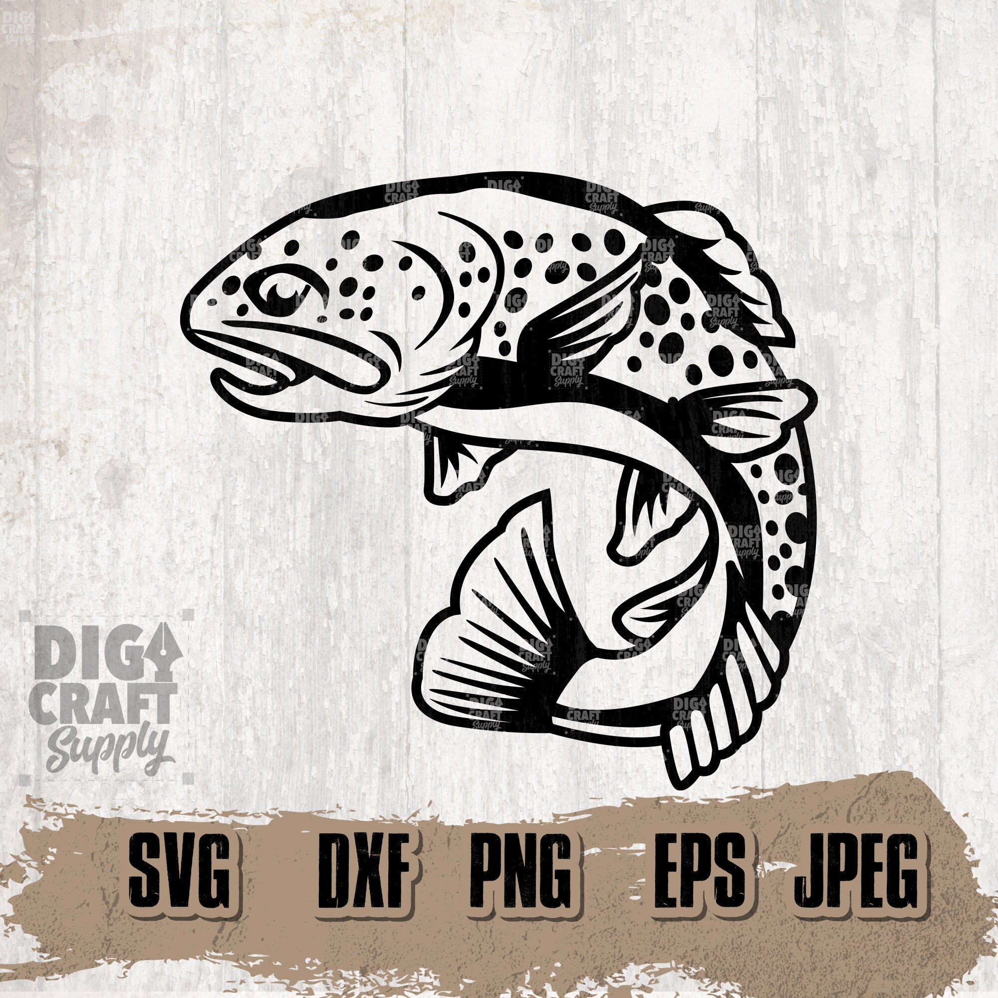 Trout Fish 2 Digital Download Svg Trout Fish svg Trout Fish | Etsy