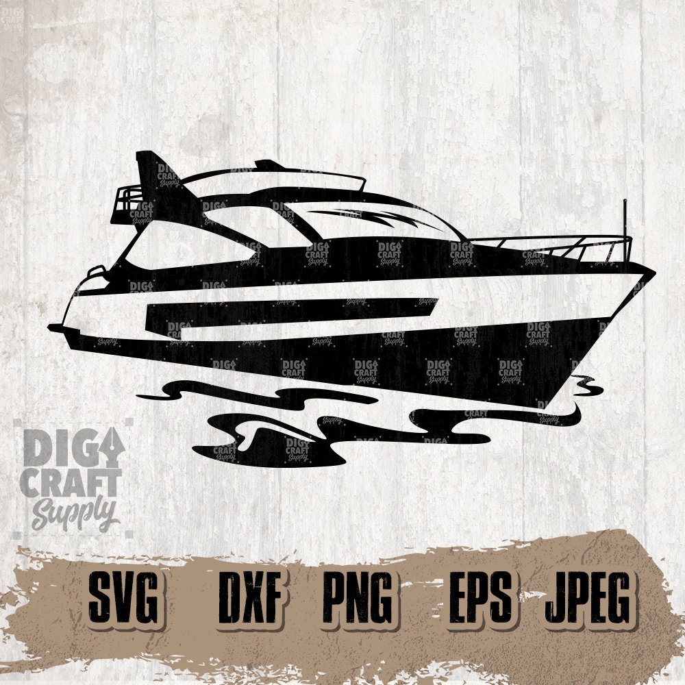Speed Boat Digital Download Speed Boat Svg Yatch Boat Svg - Etsy