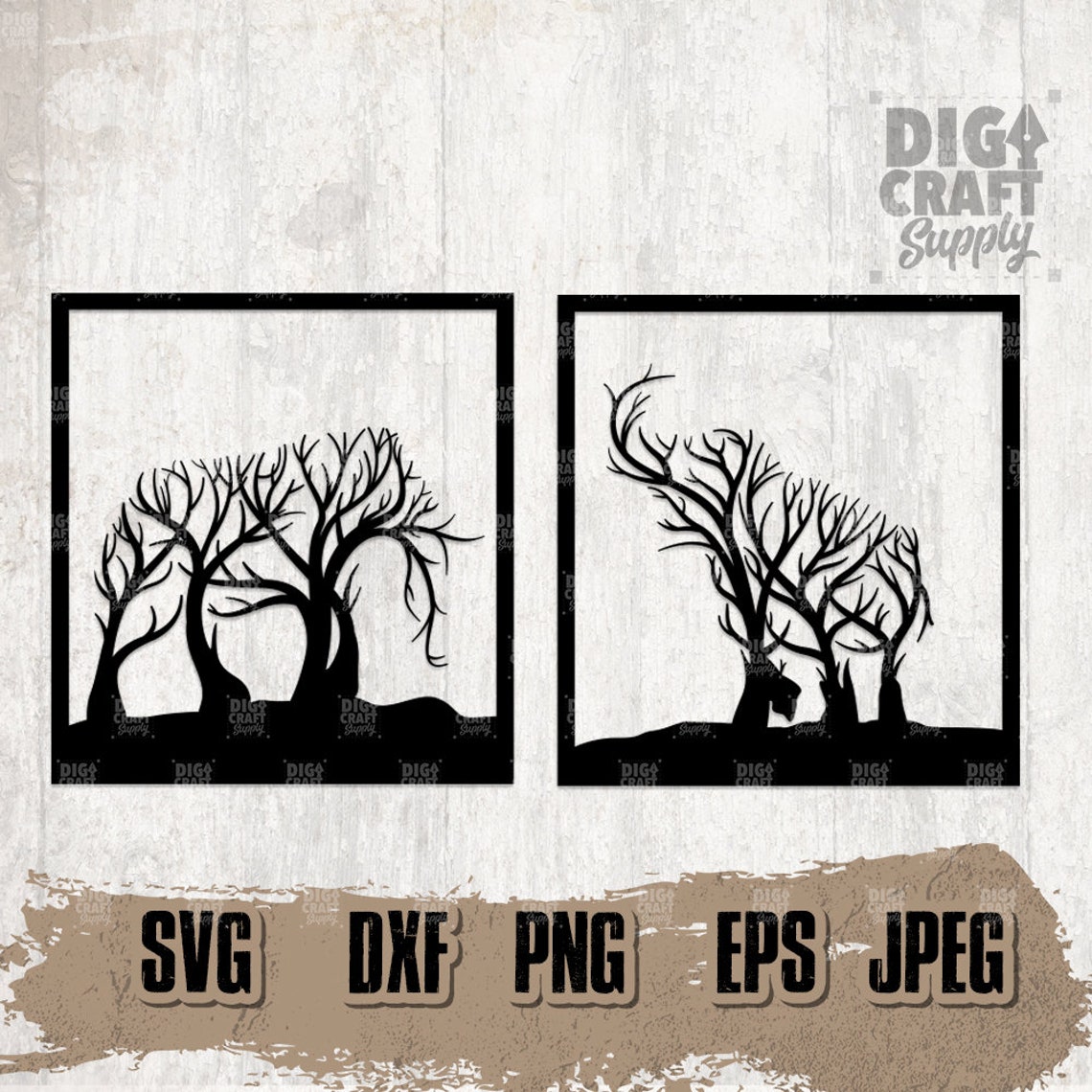 Elephant Branches Svg Elephant Twigs Svg Elephant Svg | Etsy