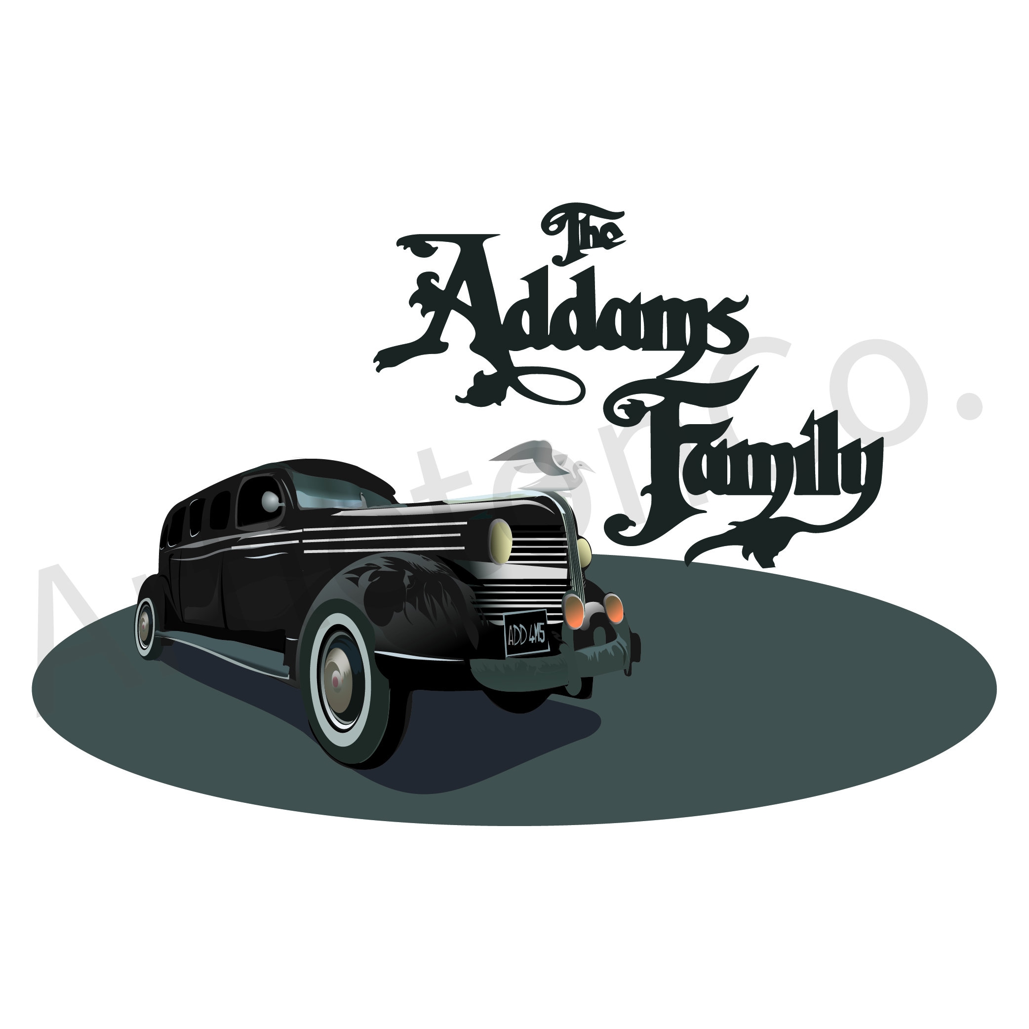 Wednesday Addams Car PNG Mega Wednesday Addams Wall Art - Etsy