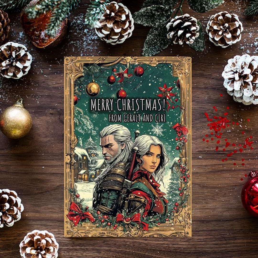 Witcher Christmas Card, Witcher Greeting Card, Greeting Card,christmas ...