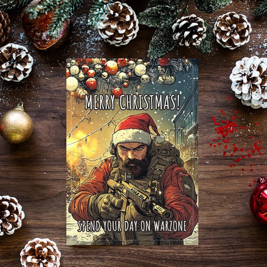 Call of Duty Christmas Card, Greeting Card,christmas Card, Call of Duty ...