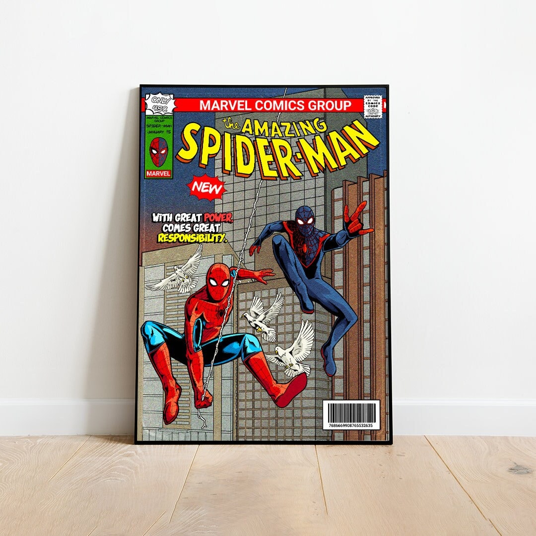 Spiderman Poster, Miles Morales Poster, Spiderverse Poster, A3, A4, A5 ...