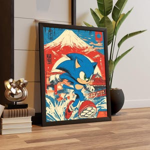 Sonic Poster, Sonic Print, Sonic the Hedgehog, Sonic Gift, A1, A2, A3 ...