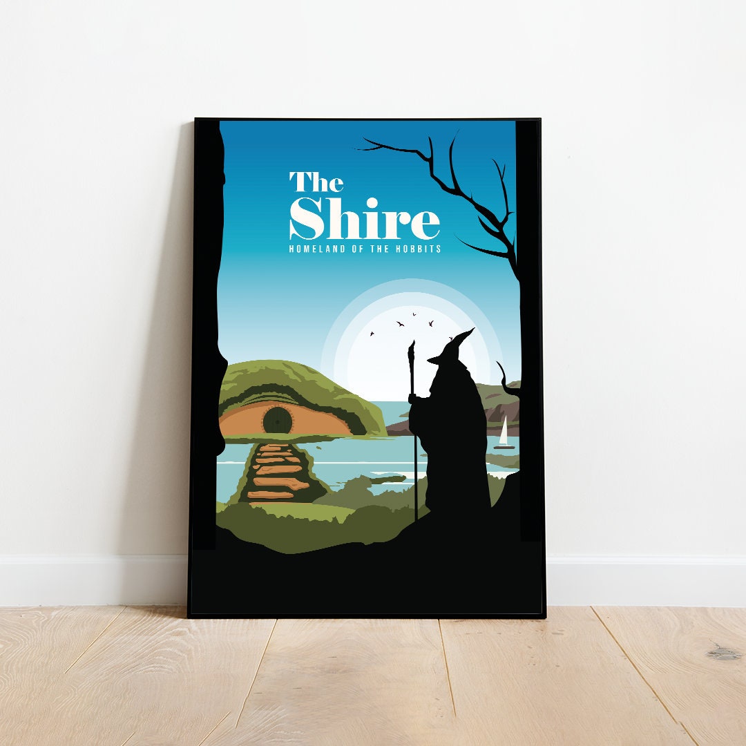 The Shire Travel Poster the Shire Art LOTR Lord of the - Etsy UK