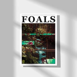 Foals Poster Foals Music Print Wall Art Music Poster Indie Music Jungle ...