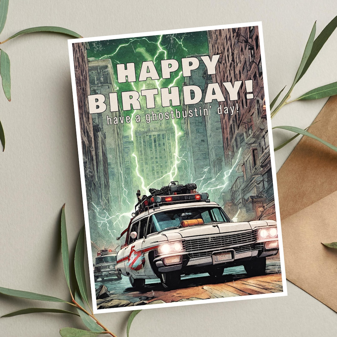 Ghostbusters Birthday Card Card Ghostbusters Gift Ghostbusters Card ...