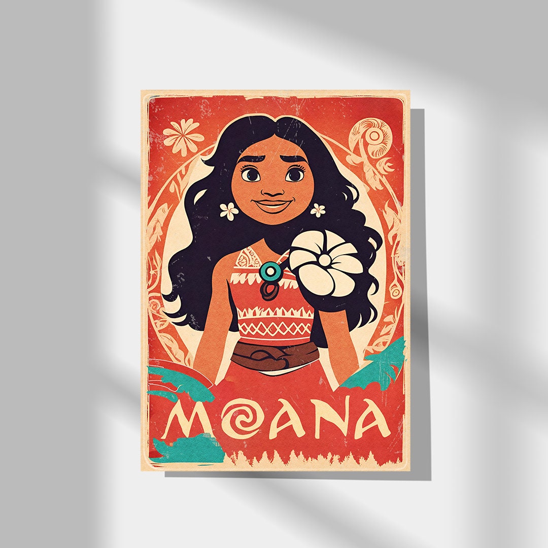 Moana Poster, Moana Print, A3, A4, A5, Comic Book Poster, Disney Print ...