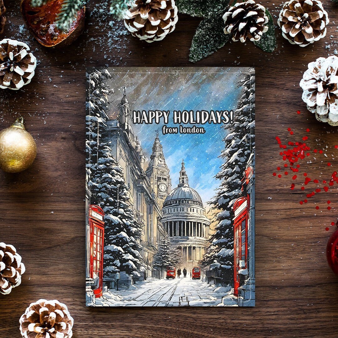 London Christmas Card greeting Card christmas Card London Card London ...