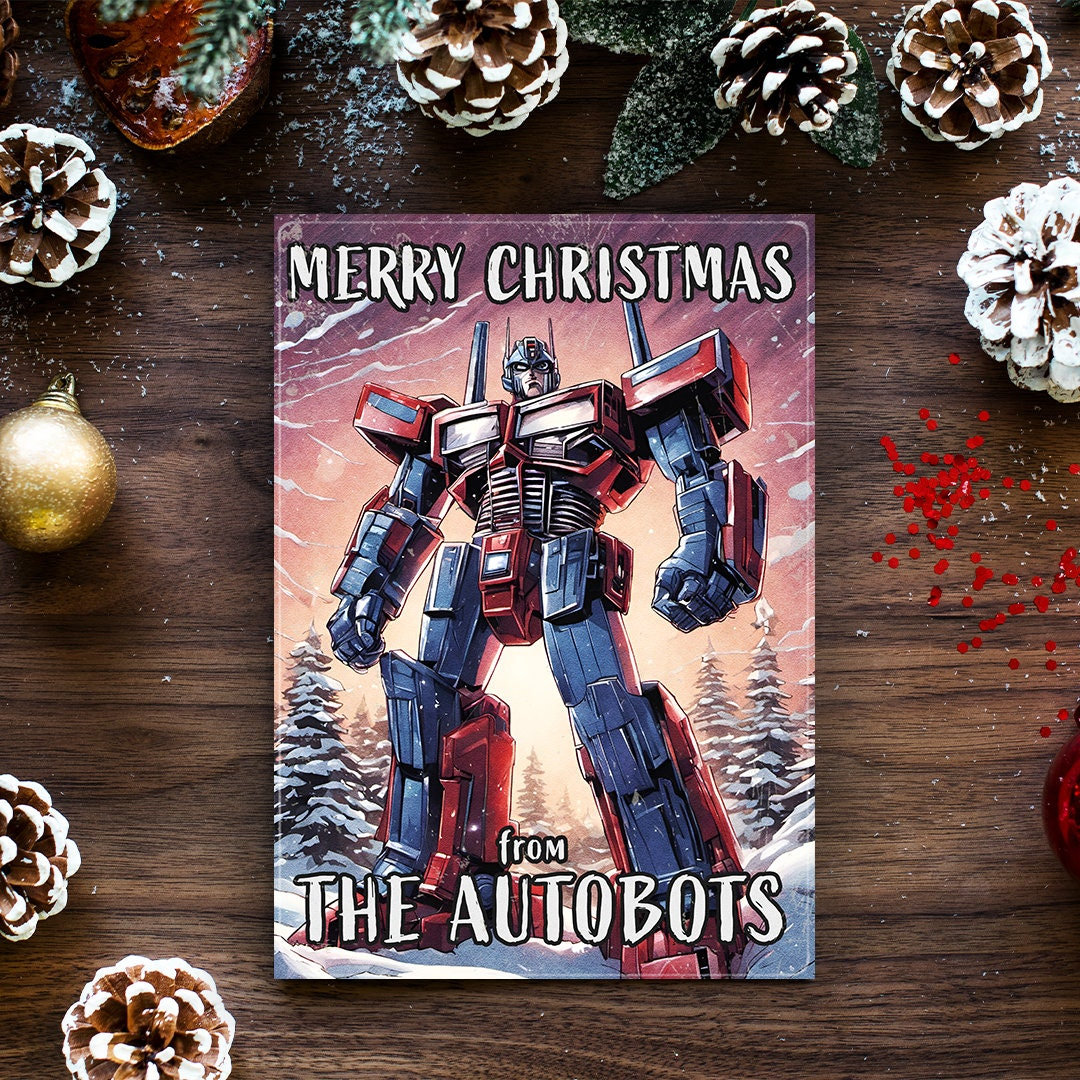 Transformers Christmas Card Transformers Gift Optimus Prime Christmas ...