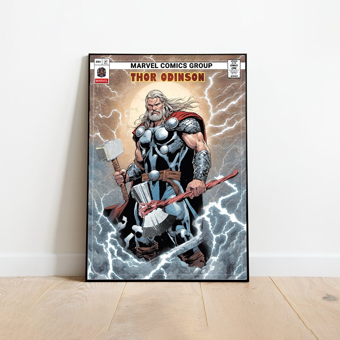 Thor Poster, Marvel Poster, Thor Print, Avengers Poster, Superhero ...