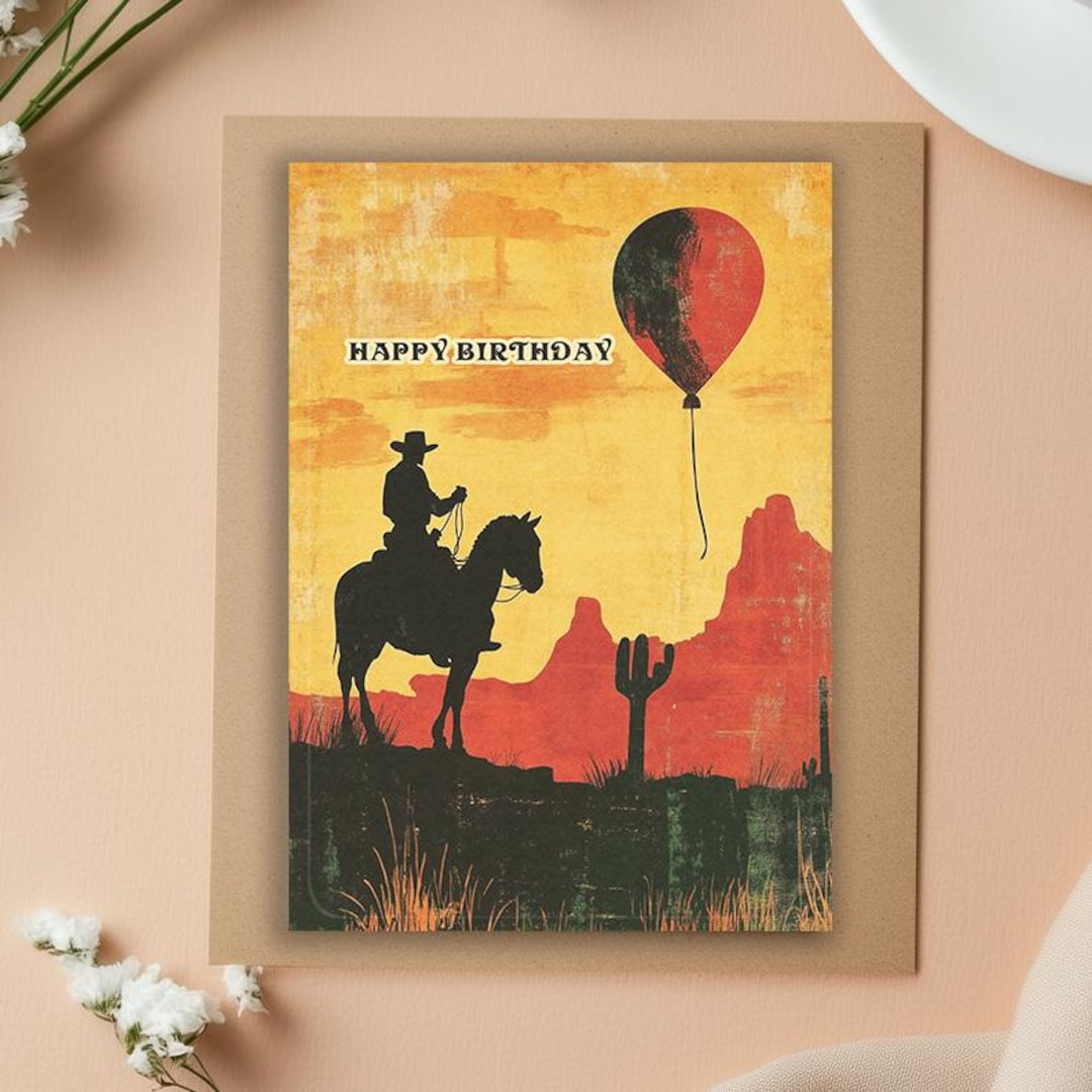 Red Dead Redemption Birthday Card, Red Dead Card, Red Den Print, Comic ...