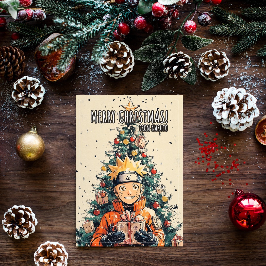 Naruto Christmas Card greeting Card christmas Card Naruto Card ...