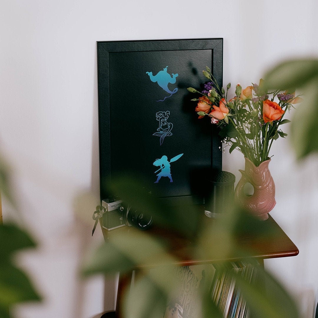 Disney Heroes | Moanna, Genie, Ariel | Wall Art Print | Disney Poster ...