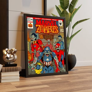 Marvel Zombies Poster, Halloween Zombies Print, Spiderman Poster ...