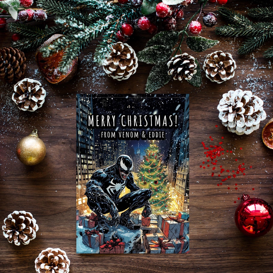 Venom Christmas Card Venom Card Avengers Christmas Card Spiderman ...