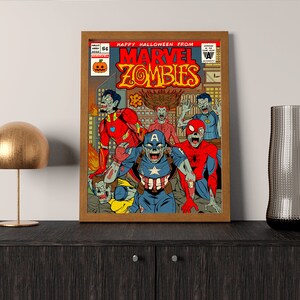 Marvel Zombies Poster, Halloween Zombies Print, Spiderman Poster ...