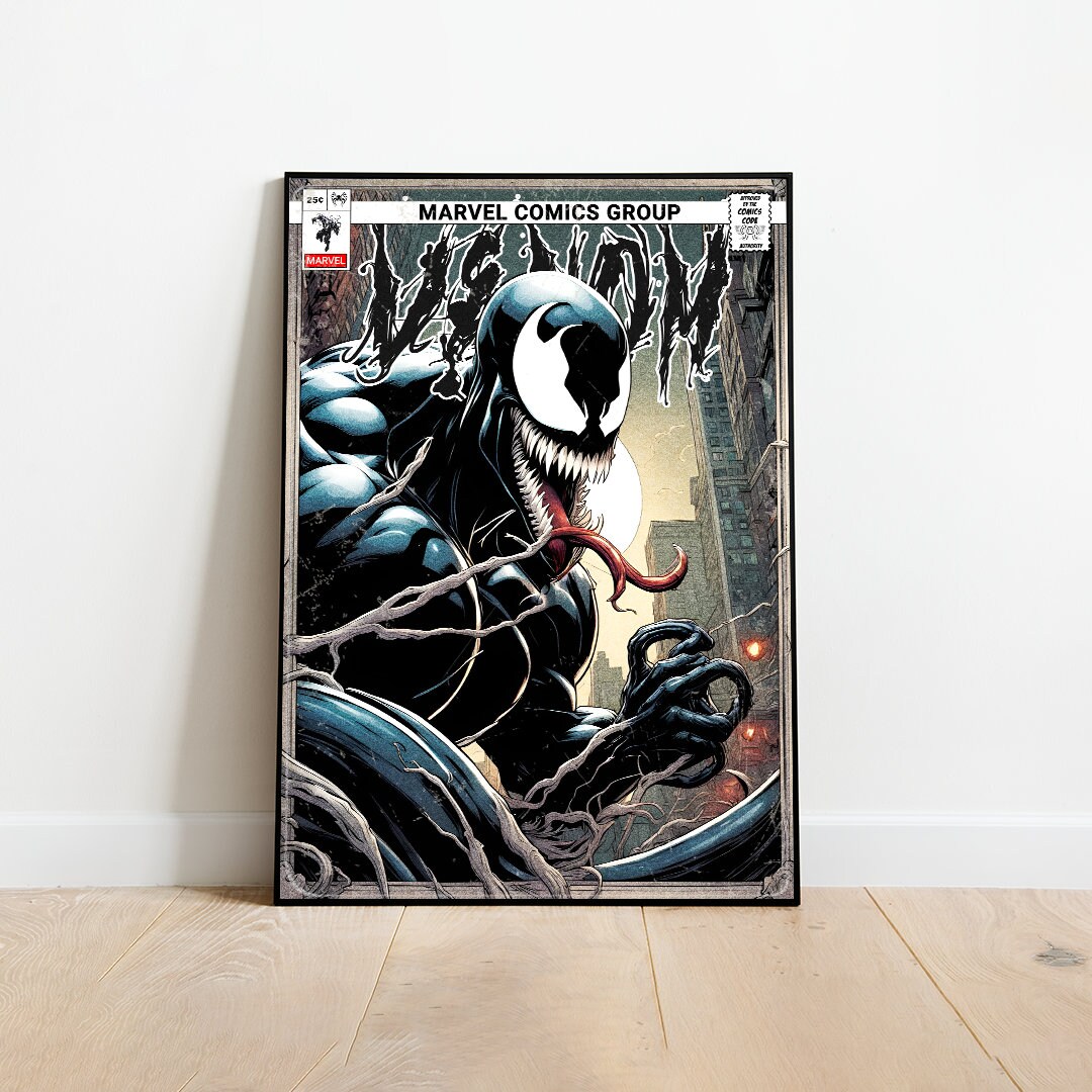 Venom Poster, Venom Print, Spiderman Poster, Superhero Poster, Comic ...