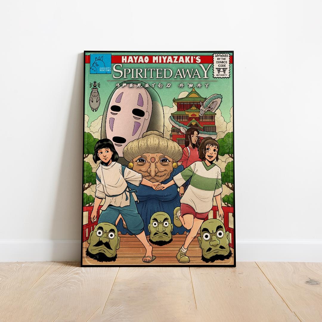 Spirited Away Poster studio Ghibli Art Kaonashi Poster Spirited Away ...