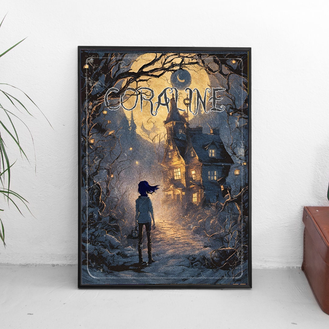 Coraline Poster, Coraline Print, A3, A4, A5, Comic Book Poster, Tim ...