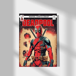 Deadpool Poster, Avengers Poster, Superhero Poster, A3, A4, A5, Comic ...