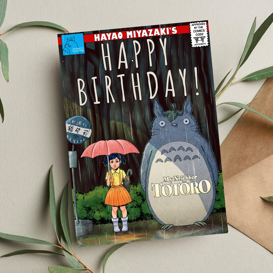 My Neighbour Totoro Birthday Card greeting Card birthday Card ...