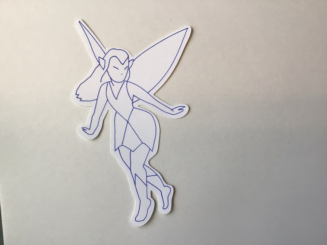 Fairy Stickers Colour in - Etsy