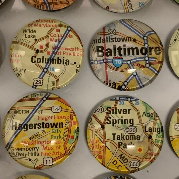 Map Magnets - Etsy