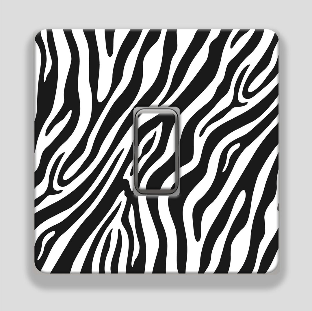 Zebra Print Light Switch Sticker UK - Etsy