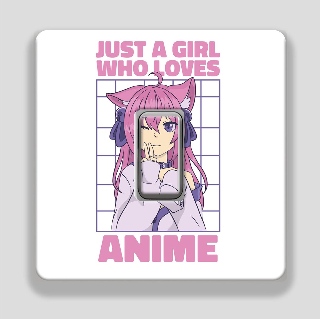 Just A Girl Anime Light Switch Sticker UK - Etsy