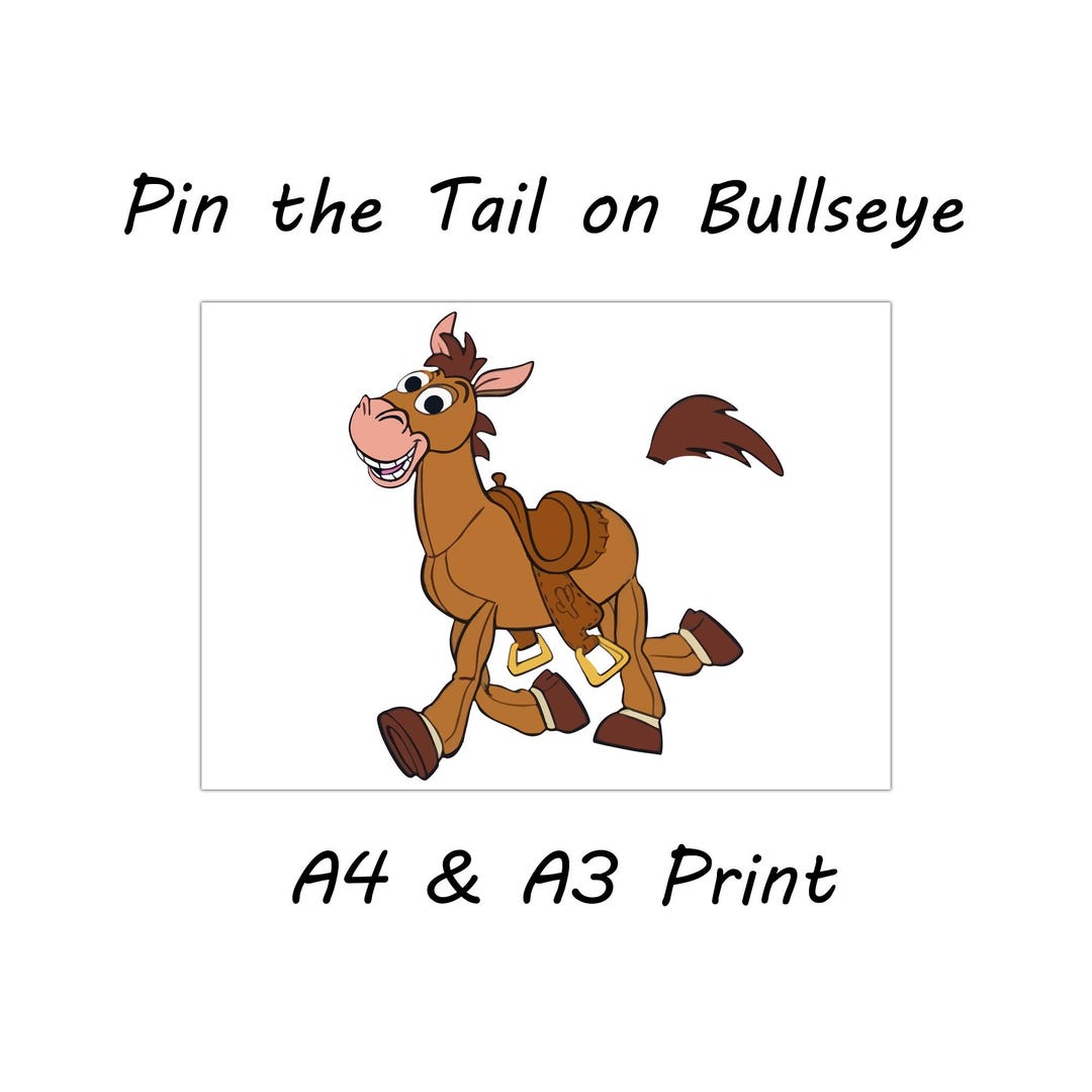 Pin the Tail on Bullseye | Toy Story Printable Game | Digital Party ...