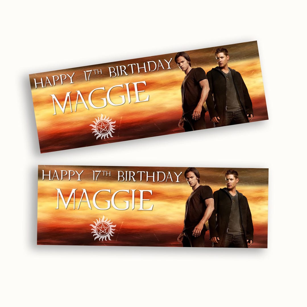 Personalised Supernatural Inspired D2 Theme Birthday Celebration Banner ...