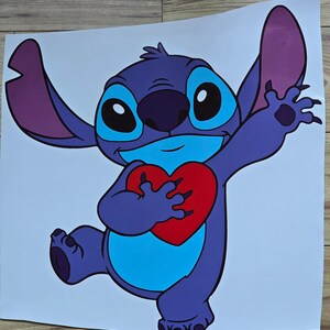 Stitch Wall Sticker | Cute Blue Alien Decal | Adorable Kids Bedroom ...