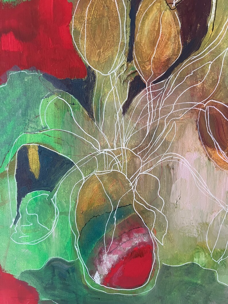 Tulips in a Hidden Vase, Floral Abstraction, Colours of the Garden ...