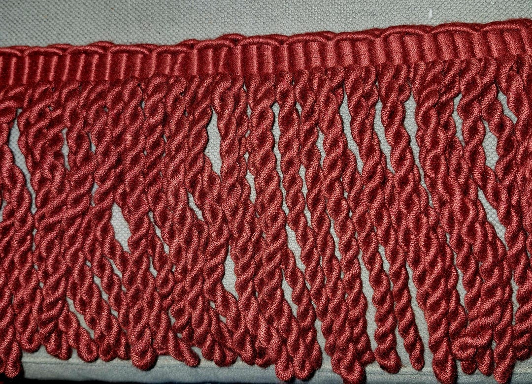 Beautiful Heavy 6" Cotton Bullion Fringe. 4.25 Yards. Burgundy. - Etsy