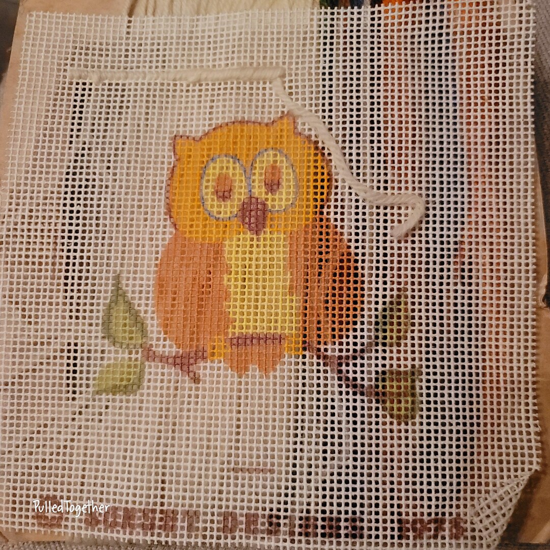 Sunset Designs Owl Needlepoint Kit 1975 - Etsy