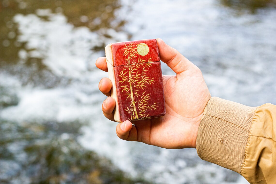 Retro Cigaret Case Red Cigarette Box & Match Box | Etsy
