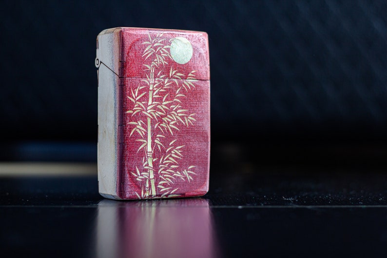 Retro Cigaret Case Red Cigarette Box & Match Box - Etsy