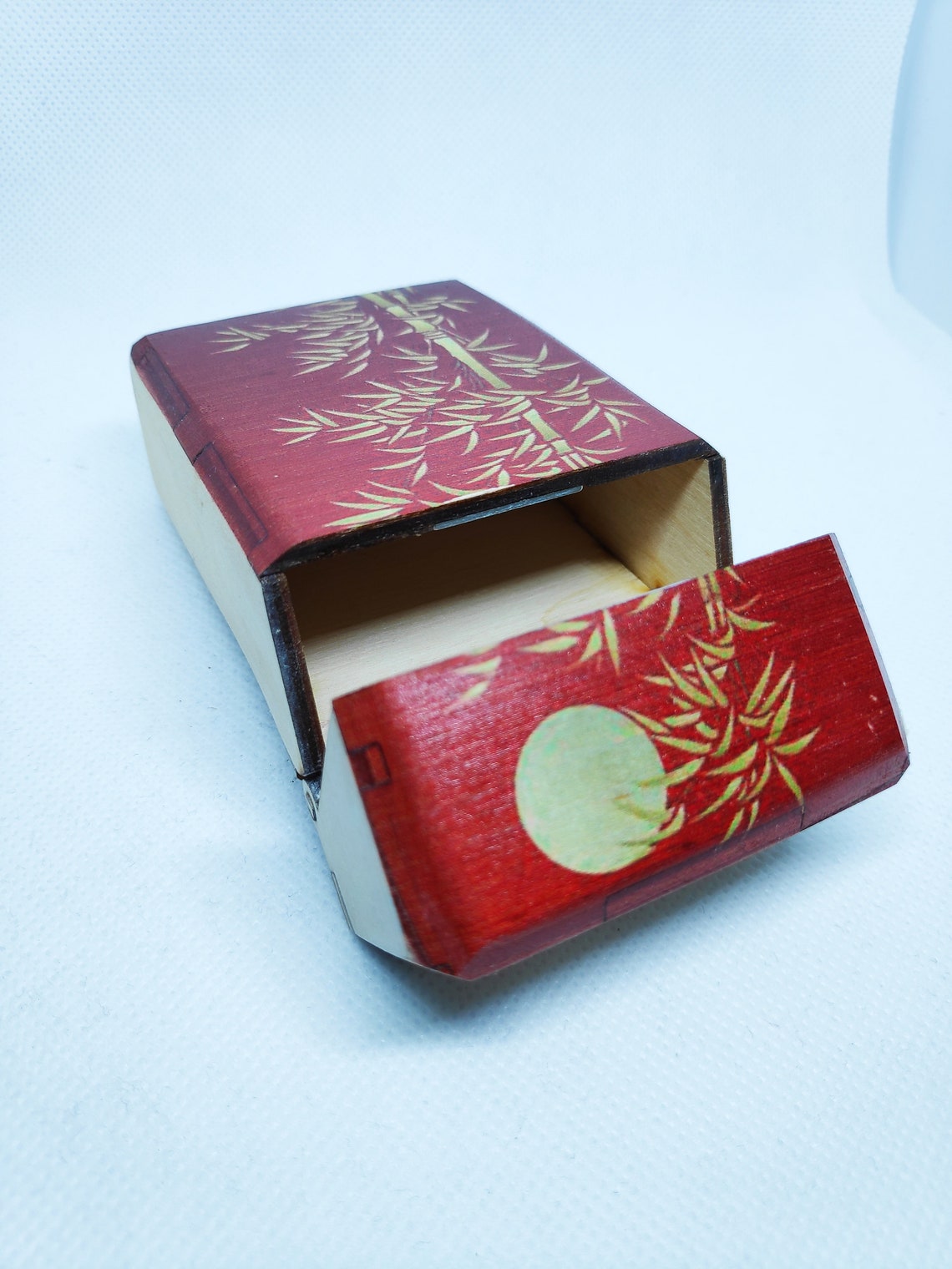 Retro Cigaret Case Red Cigarette Box & Match Box | Etsy