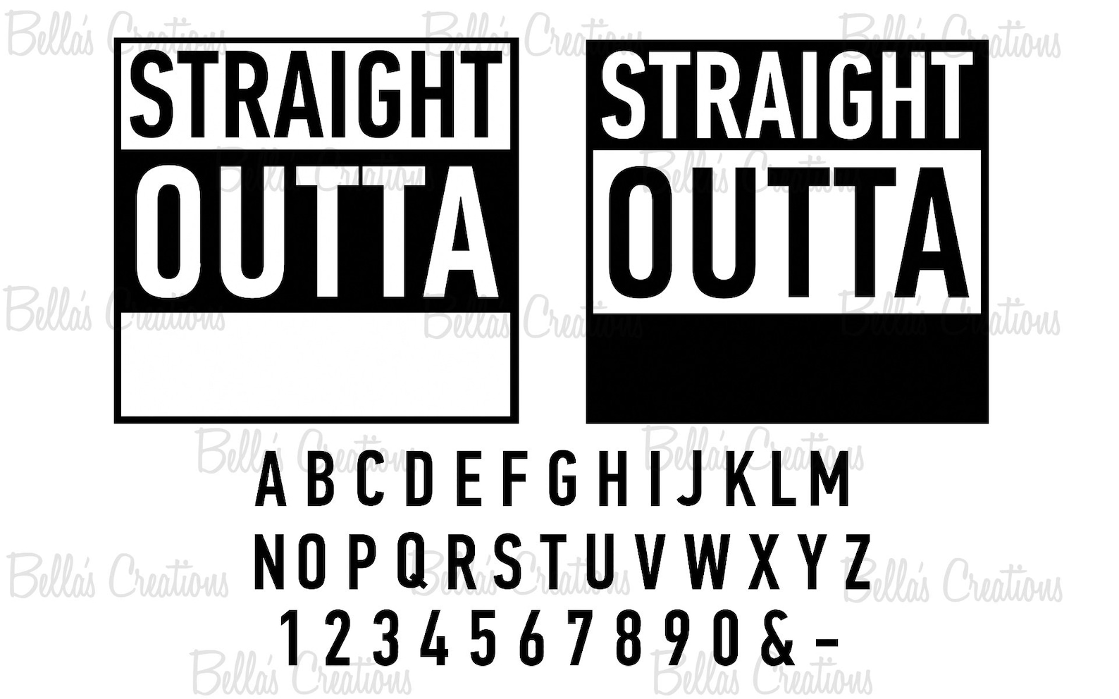 Create Your Own Straight Outta Design Place Any Word and | Etsy