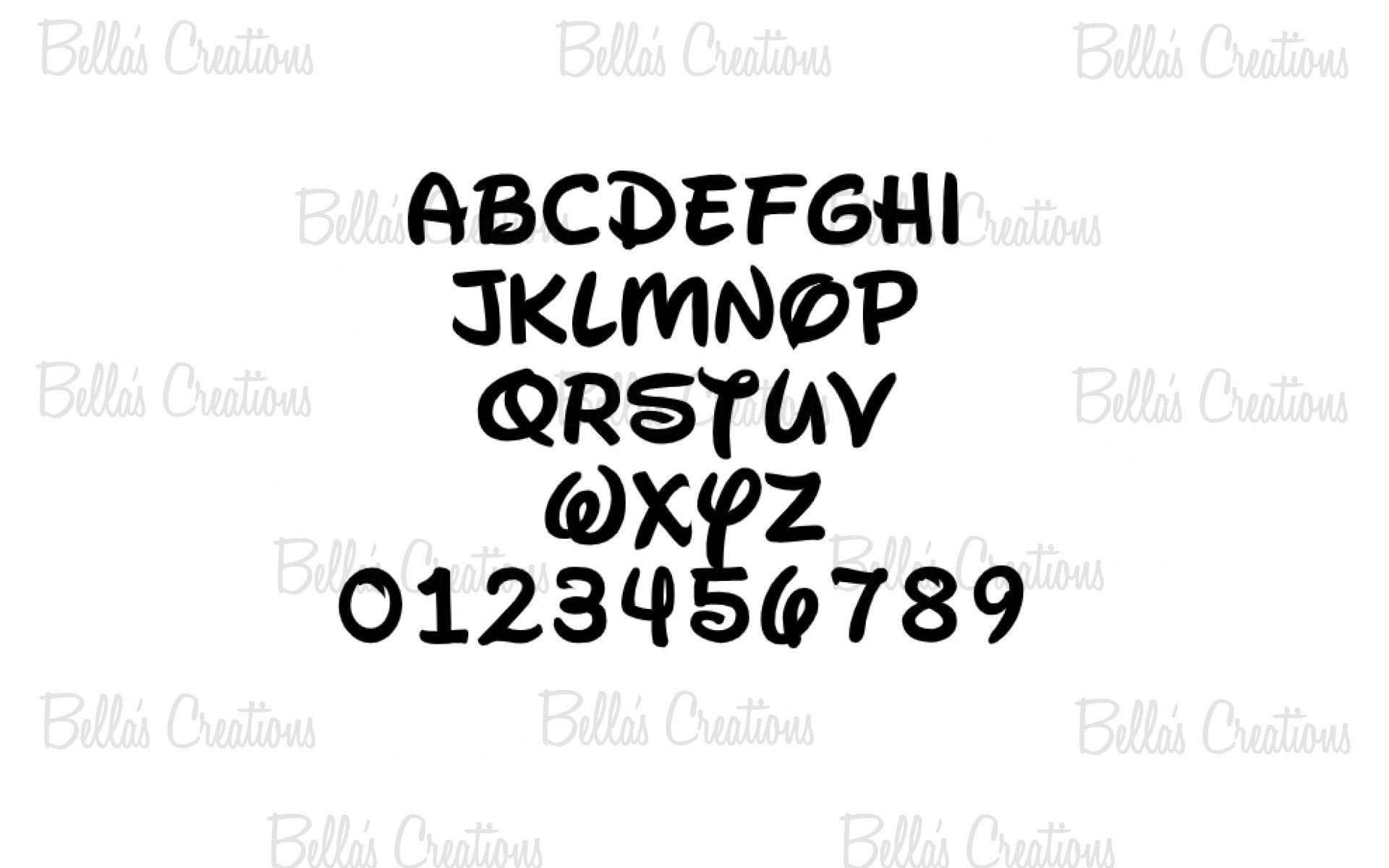 Disney font Walt disney font disney letters | Etsy