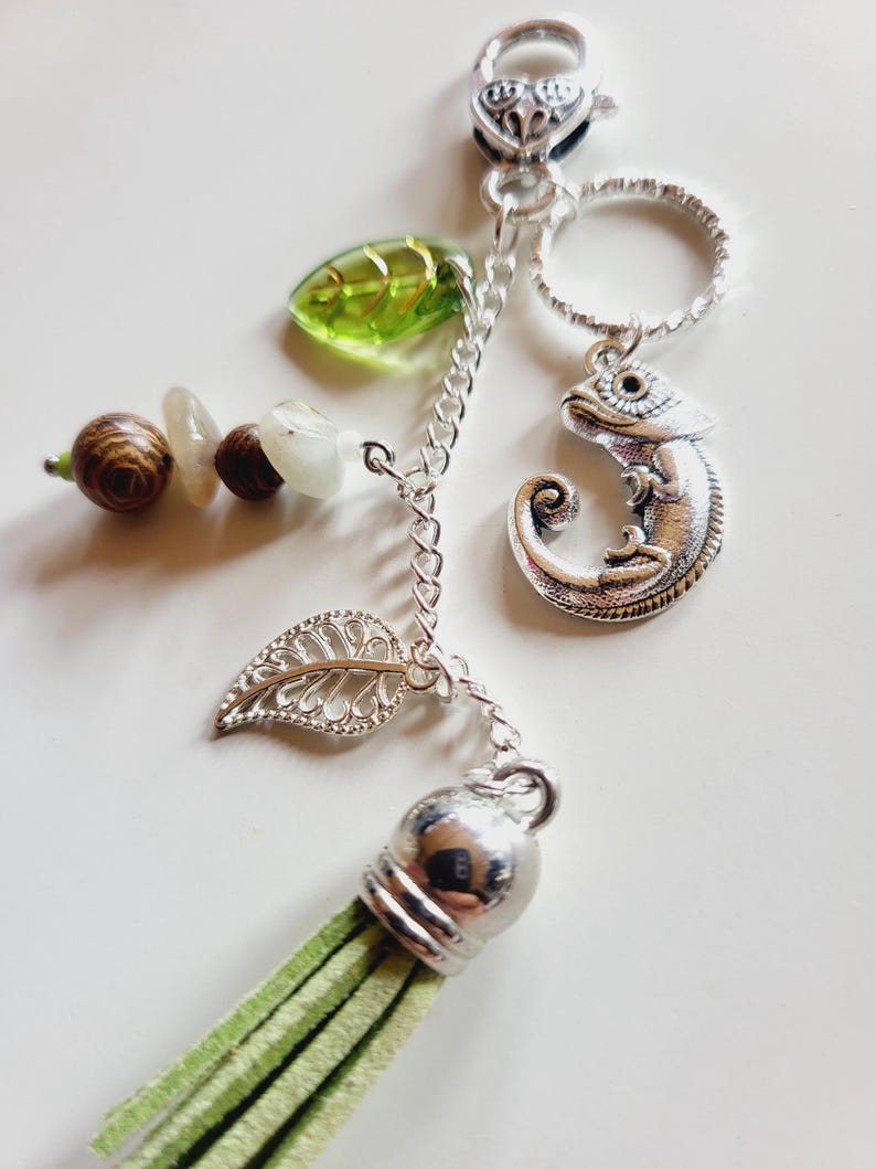 Handmade Chameleon Bag Charm - Etsy