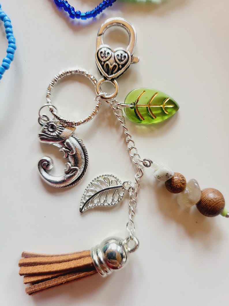 Handmade Chameleon Bag Charm - Etsy