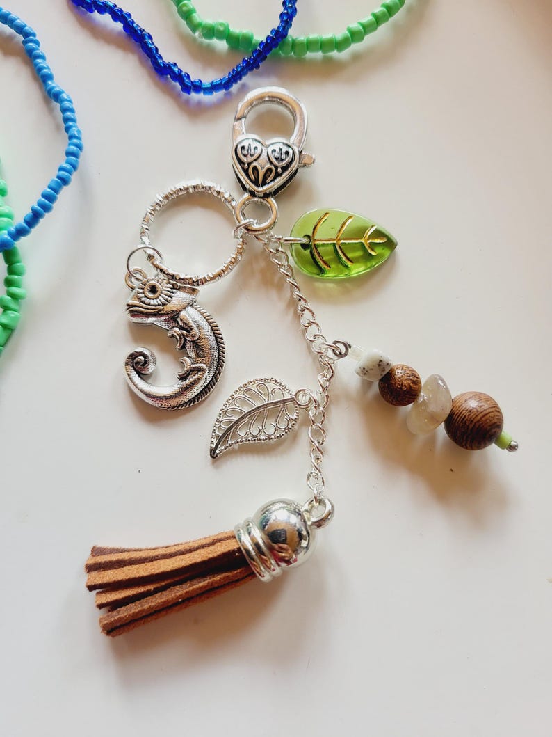 Handmade Chameleon Bag Charm - Etsy