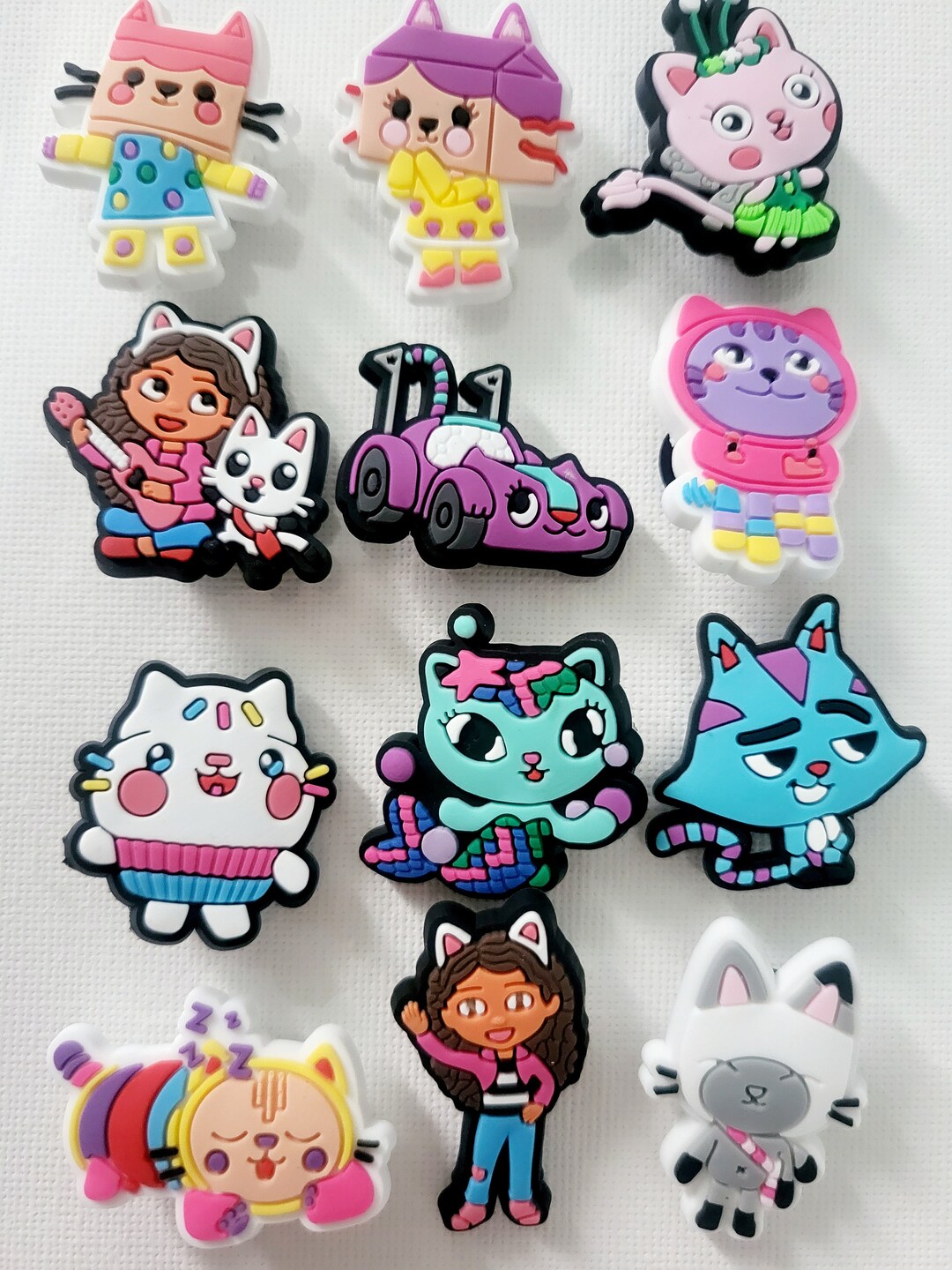12 or 14 Cartoon Gabby Shoe Charms Jibbitz Girls Boys Age 4+ - Etsy
