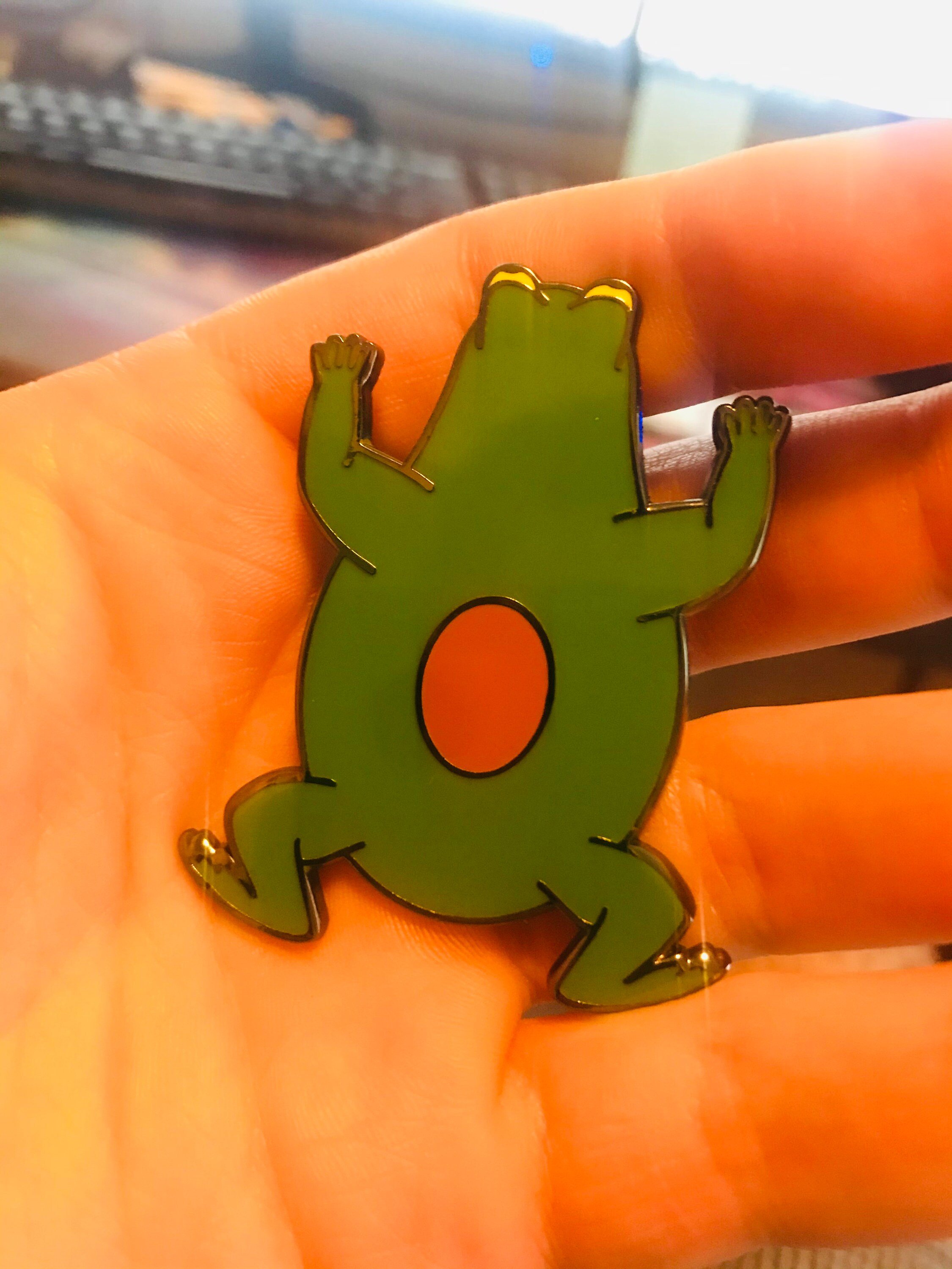 Avocado Frog - Hard Enamel Pin - Etsy