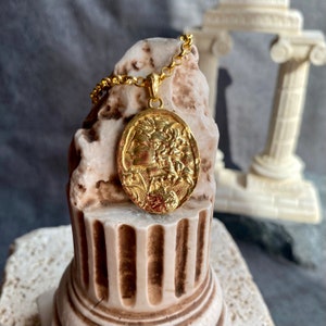 Gold Filled Persephone Coin Necklace, Ancient Greek Goddess Pendant ...