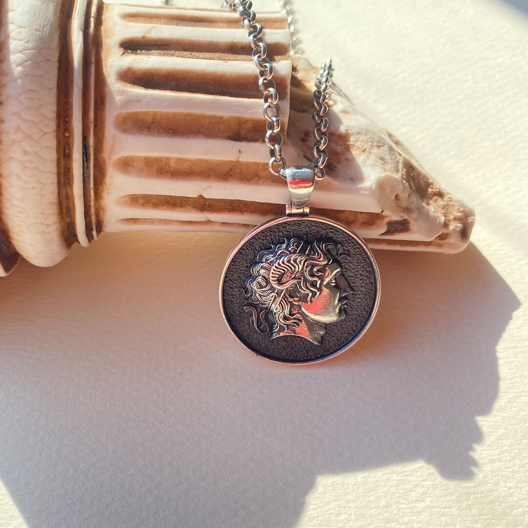 Alexander the 925 Silver Coin Pendant Necklace, Ancient Greek Jewelry ...